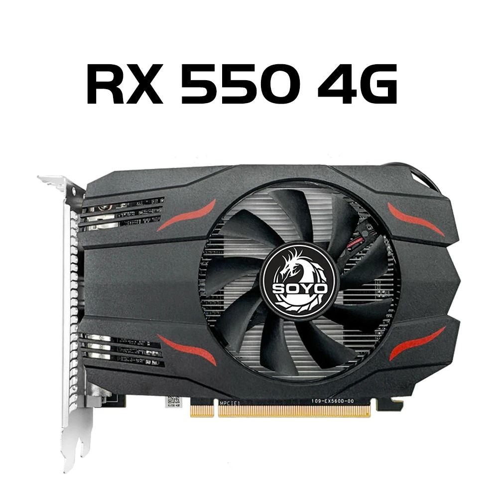SOYO 顯示卡 AMD GPU Radeon RX 550 4G GDDR5 128 位元 14nm 電腦 PC RX550 PCI-E 3.0 遊戲視訊卡全新, 電腦＆科技, 電腦周邊及 ...