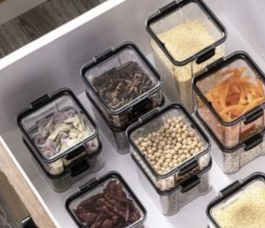 460ml x 6 sets Airtight Storage Box for Spice / Dry Food / Container ...