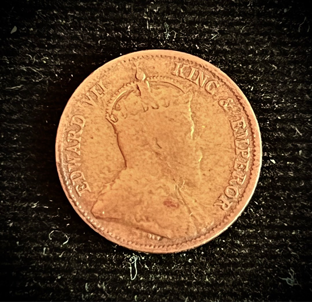 1908 Olden British Straits Settlements King Edward VII Quarter ¼-Cents ...