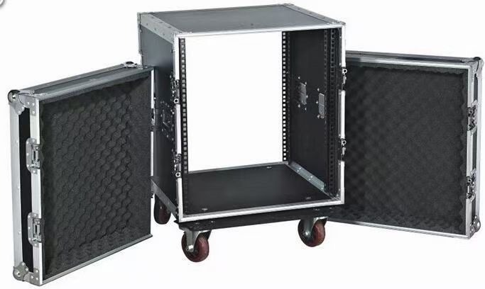 assembled 12U 2 doorflight case AV storage cabinet amplifier mixer ...