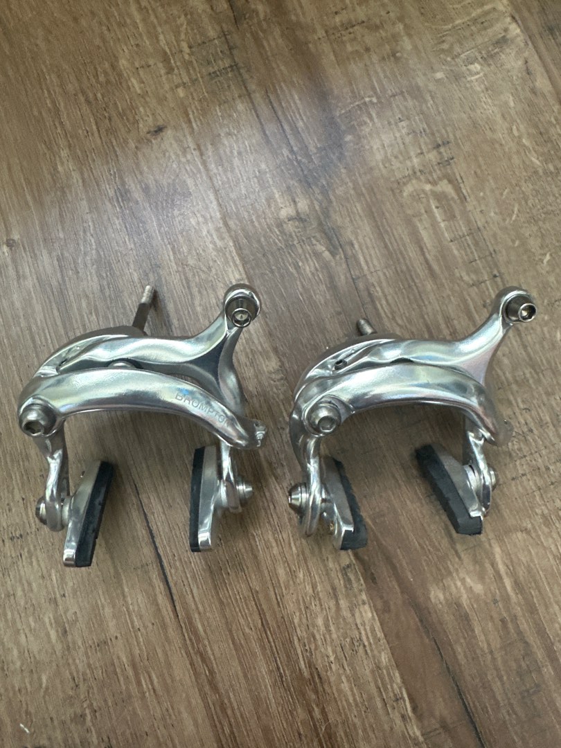 Brompton original chrome brake Calipers front and rear with titanium ...