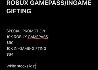 [$7/k] 🔥 CHEAPEST ROBUX 🔥| ROBLOX CLEAN ROBUX, Video Gaming, Gaming ...