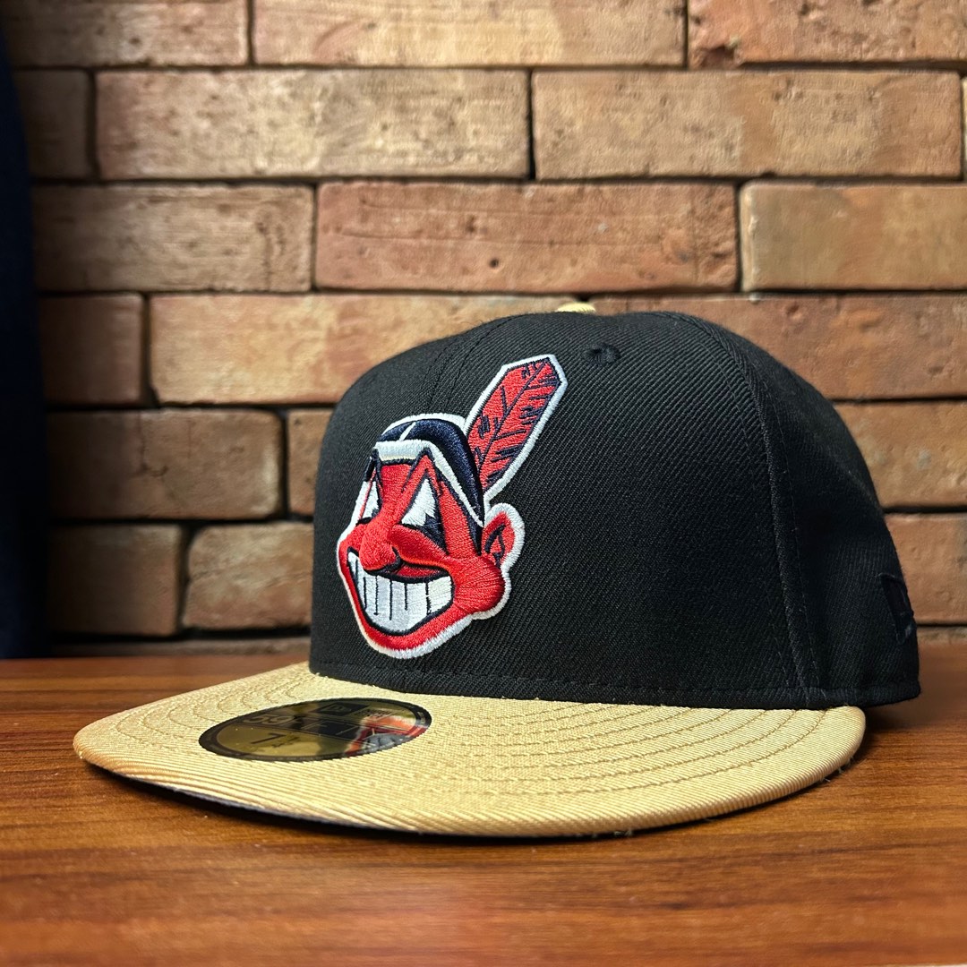 Cleveland Indians Chief Wahoo MLB World Series 2-Tone Black/Gold New ...