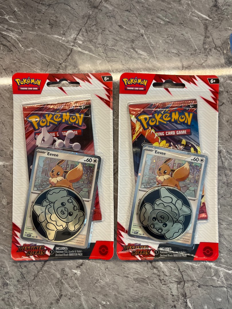 Destined Rivals Checklane Blister Eevee Booster Pack, Hobbies & Toys ...