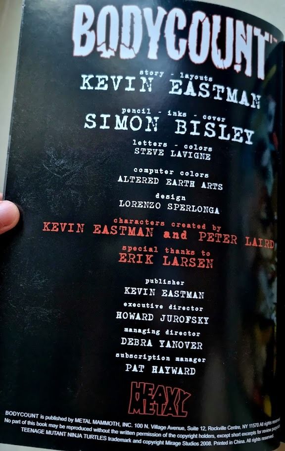 EASTMAN - BISLEY: BODYCOUNT, Hobbies & Toys, Books & Magazines, Comics ...