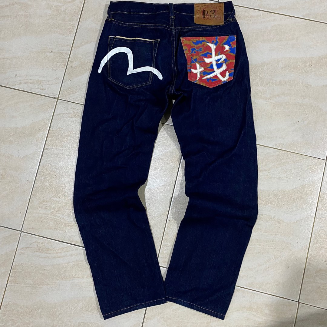 Evisu japan raw selvedge denim jeans 29x32, Men's Fashion, Bottoms ...