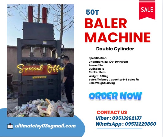 For Sale 50T Double Cylinder hydraulic baler machine, Everything Else ...