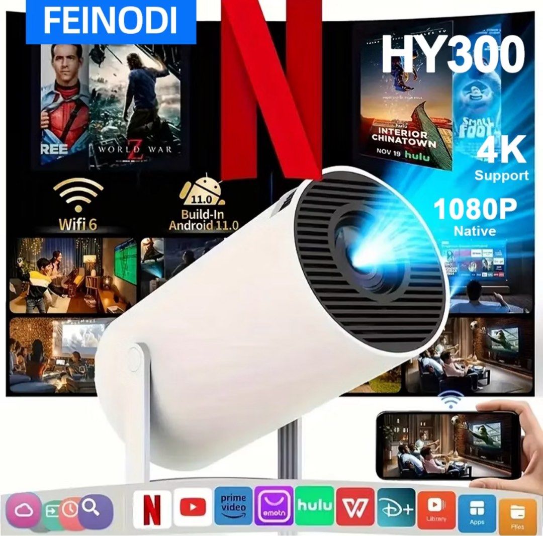 HY300 Pro 4K Projector - Built-in Android 11.0, TV & Home Appliances ...