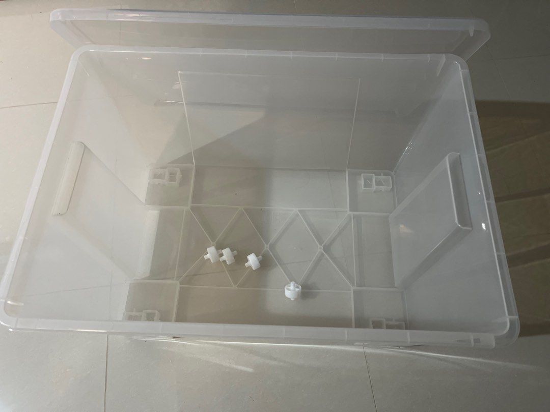IKEA Storage Box with Lid, IKEA SAMLA BOX transparent, 78x56x43 cm ...