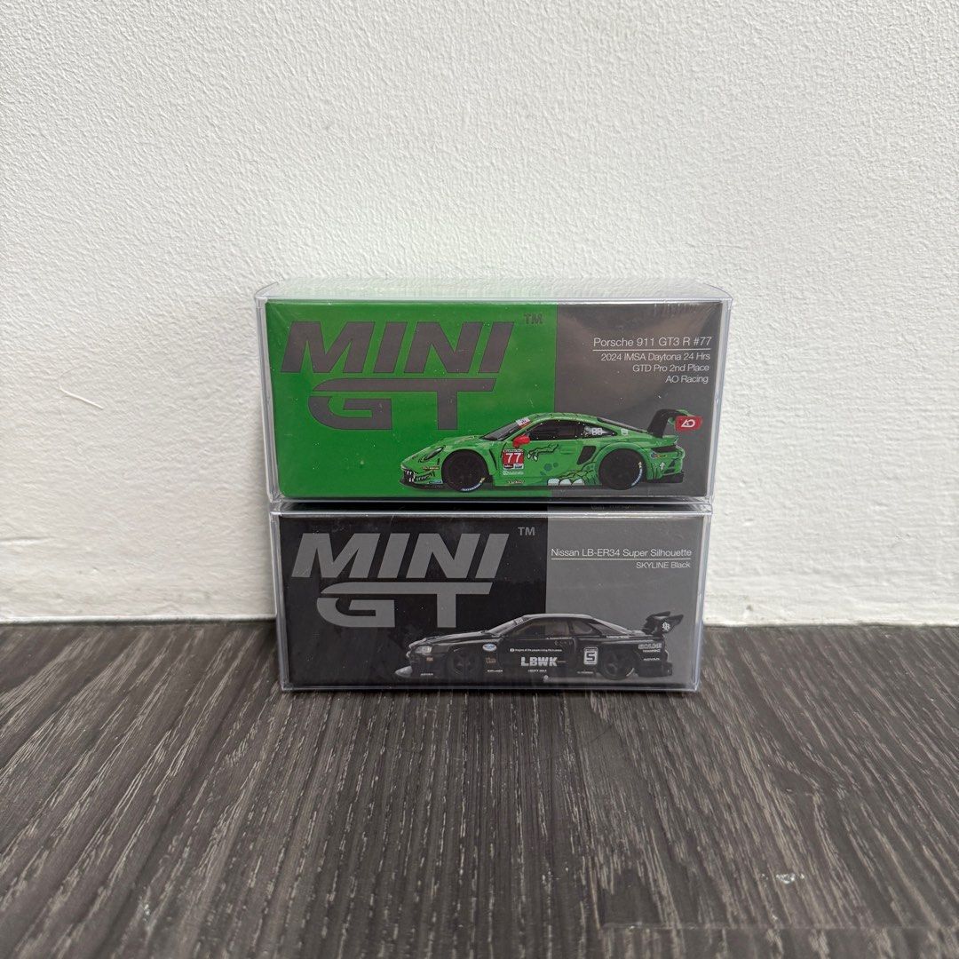 [LOT] Mini GT Porsche 911 GT3 R #77 Rexy Ao Racing / Nissan LB-ER34 ...