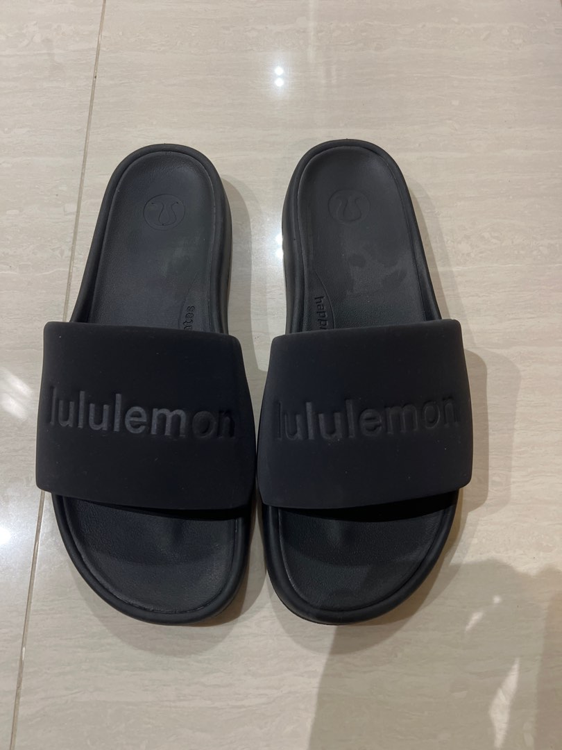 Lululemon Slides - Black, Men's Fashion, Footwear, Sneakers on Carousell