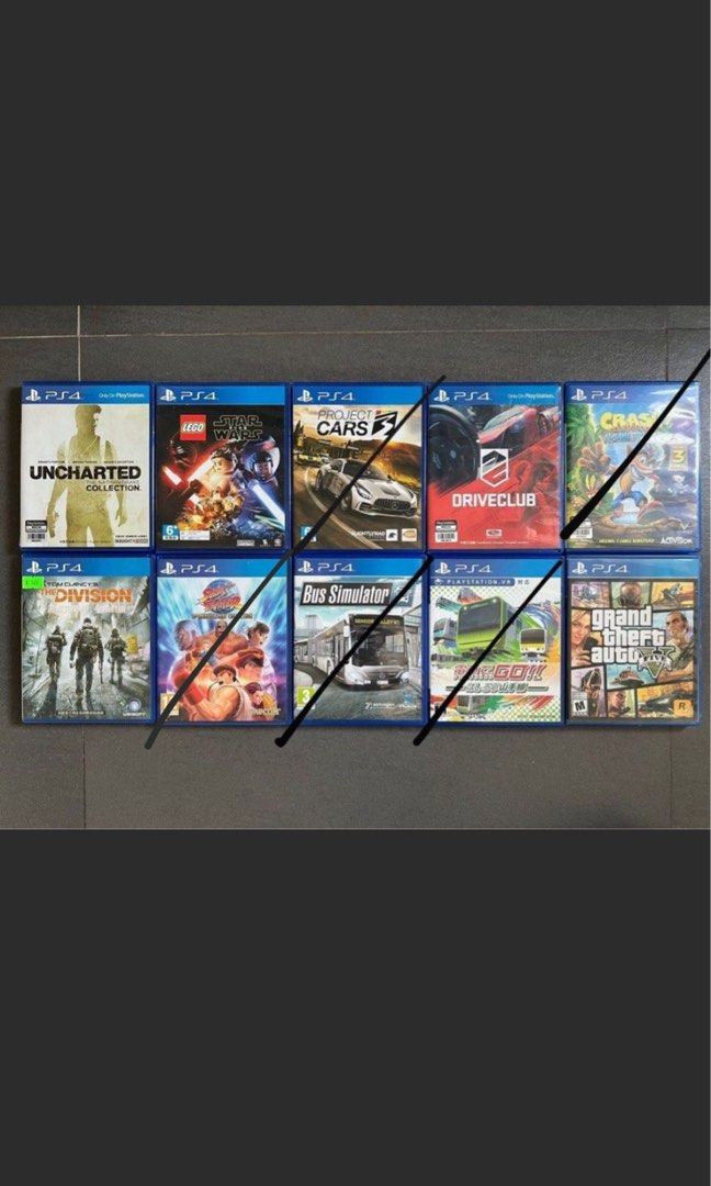 PS4 Game UNCHARTED LEGO STAR WARS PROJECT CARS DRIVECLUB CRASH TOM CLANCY’S THE DIVISION STREET ...