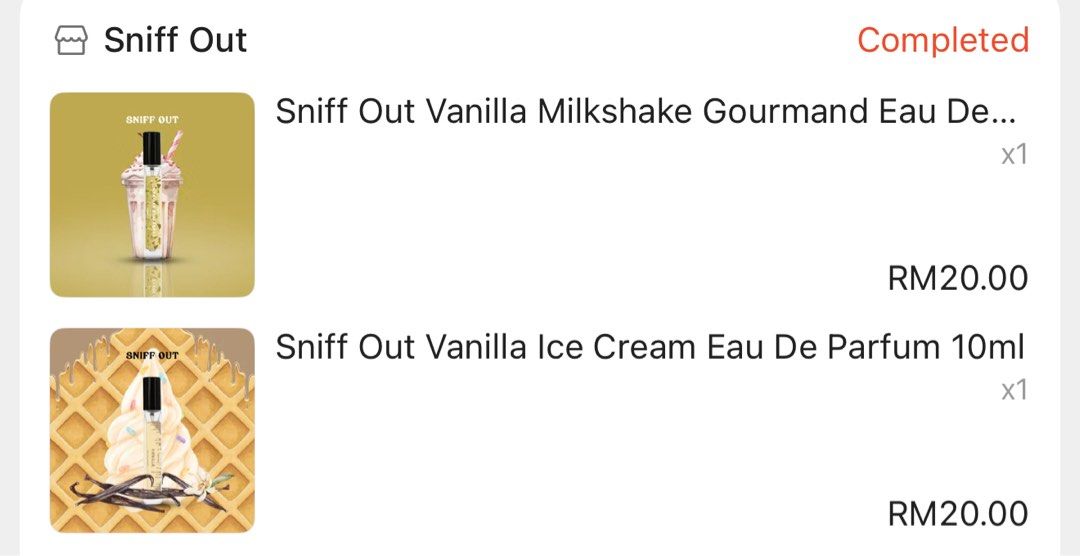 Sniff out vanilla milkshake and vanilla ice cream perfume 10 Ml each ...