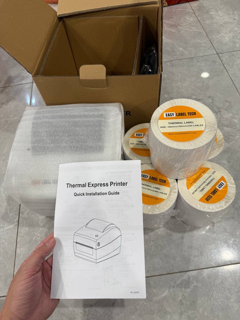 Thermal Express Printer with Label Rolls, Computers & Tech, Printers ...