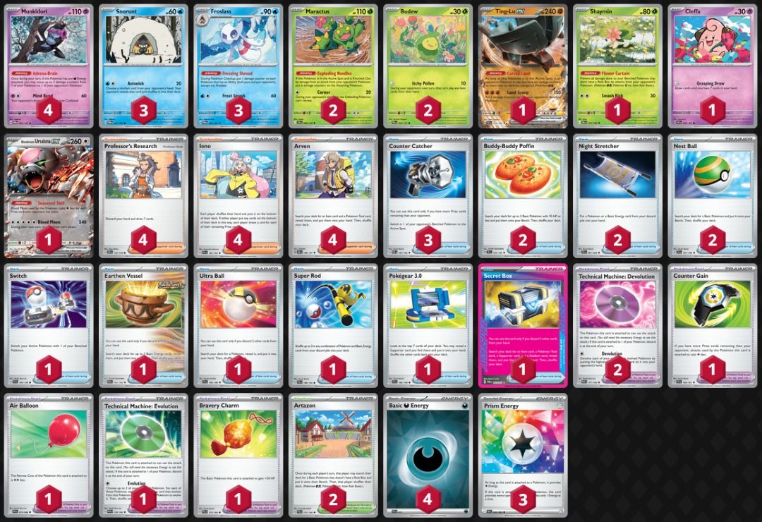 [Updated for Black Bolt White Flare] Pokemon TCG Froslass Munkidori Deck with Bloodmoon Ursaluna ...