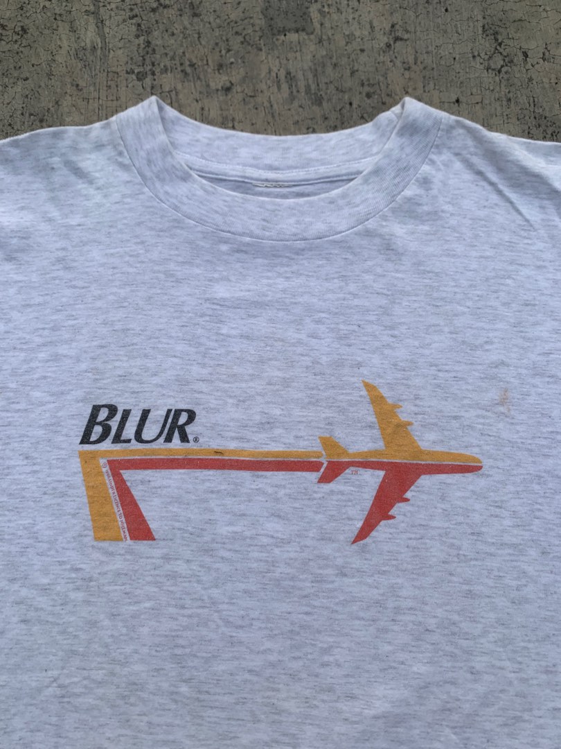 Vintage 1996 Blur Band Aeroplane Design Tshirt NON the cure oasis ride ...