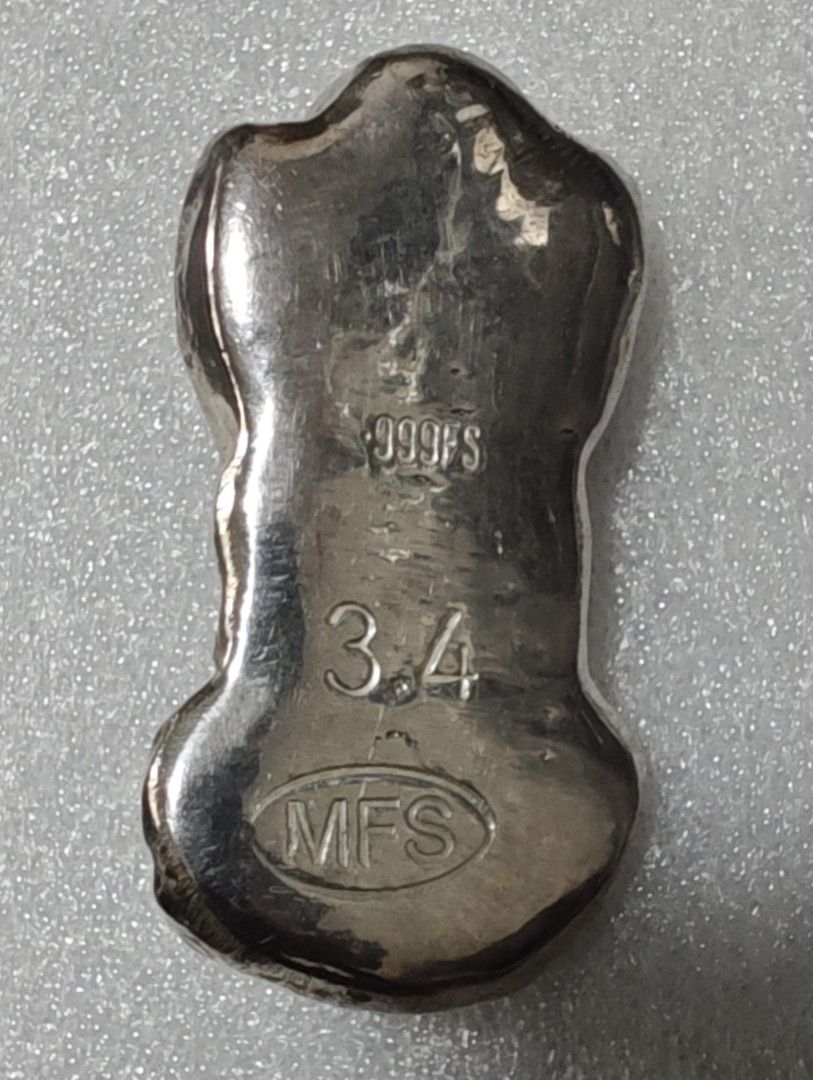 3.4OZ MFS HAND POURED 999 FINE SILVER GENERAL GRIEVOUS STAR WARS ...