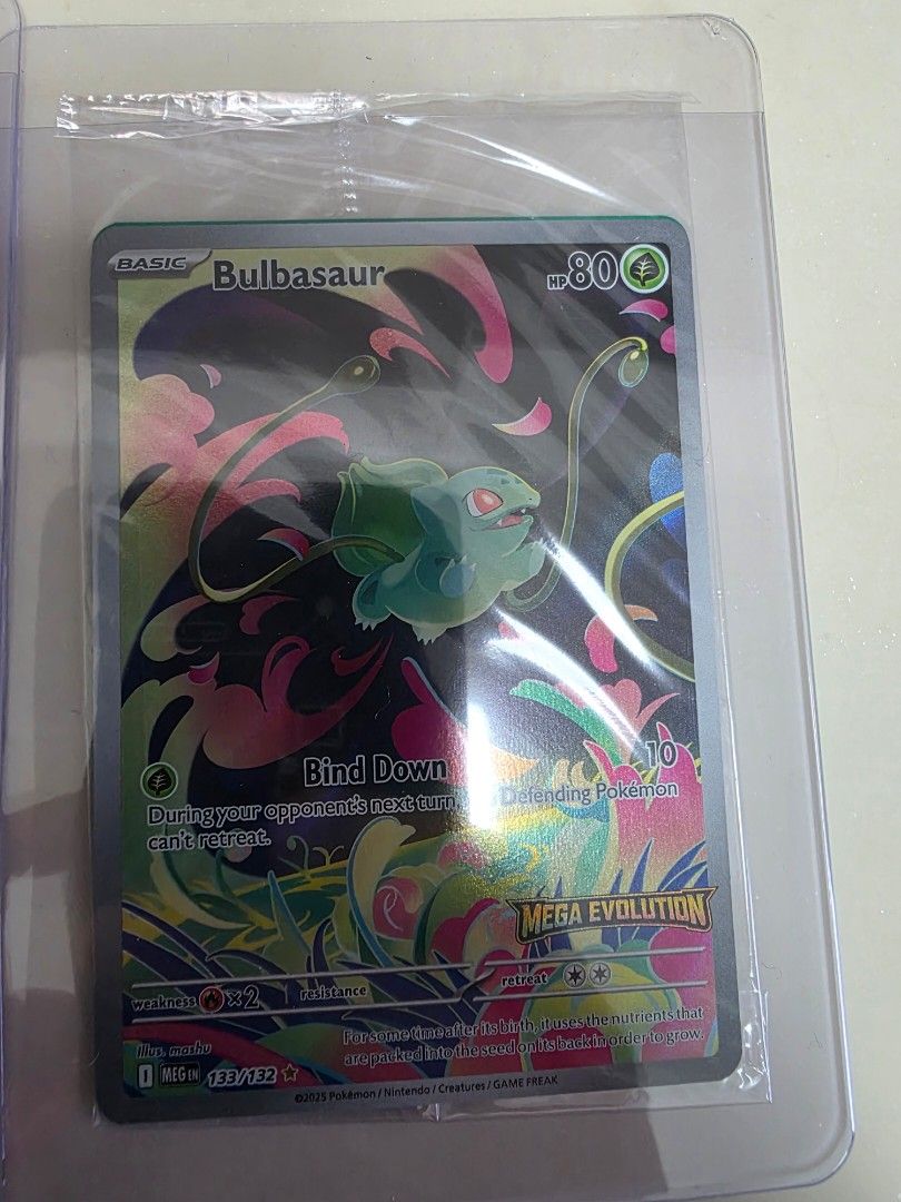 Bulbasaur Stamped Mega Evolution Pokemon Card, Hobbies & Toys, Toys ...