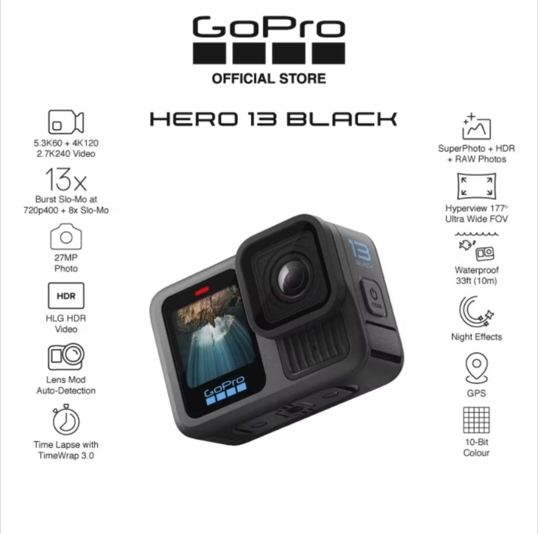 GoPro HERO13 Black - Brand New, Photography, Cameras on Carousell