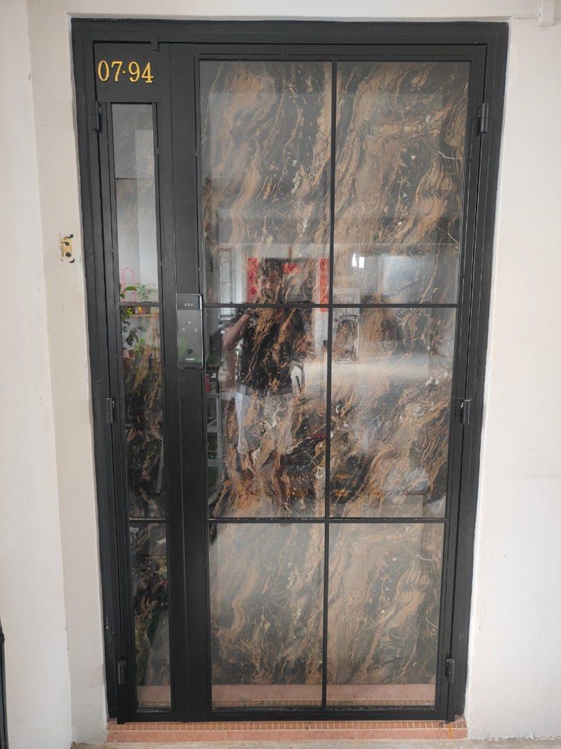 HDB MILD STEEL GATE / GLASS GATE / HDB METAL GATE FOR HDB BY MASTER ...