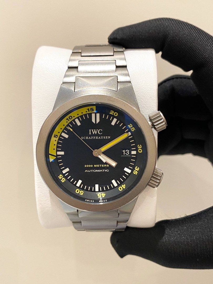 IWC AQUATIMER AUTOMATIC 2000 TITANIUM REF IW3538 BLACK DIAL 42MM AUTOMATIC WATCH, Luxury ...