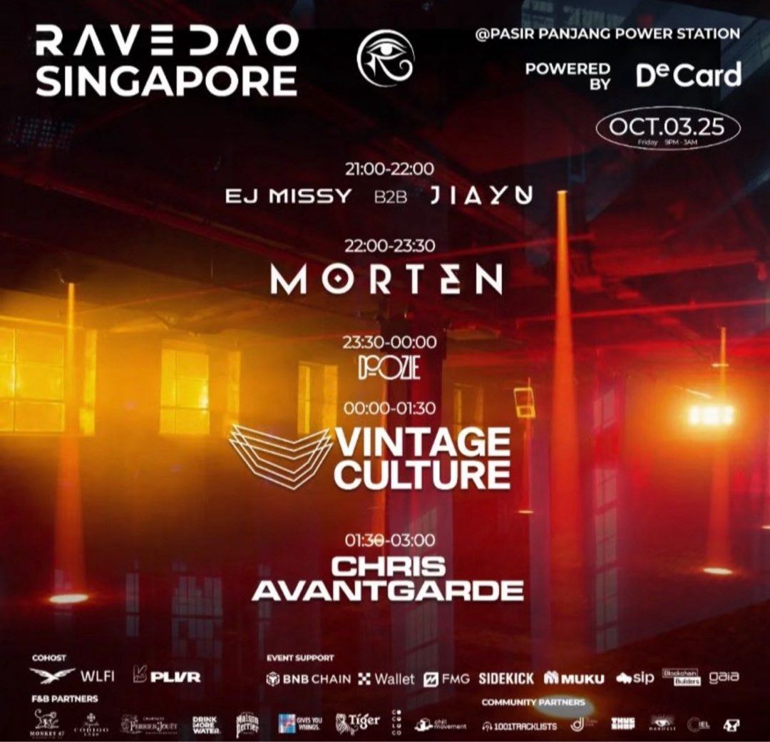 RAVE DAO 🇸🇬 VINTAGE CULTURE, Tickets & Vouchers, Event Tickets on Carousell