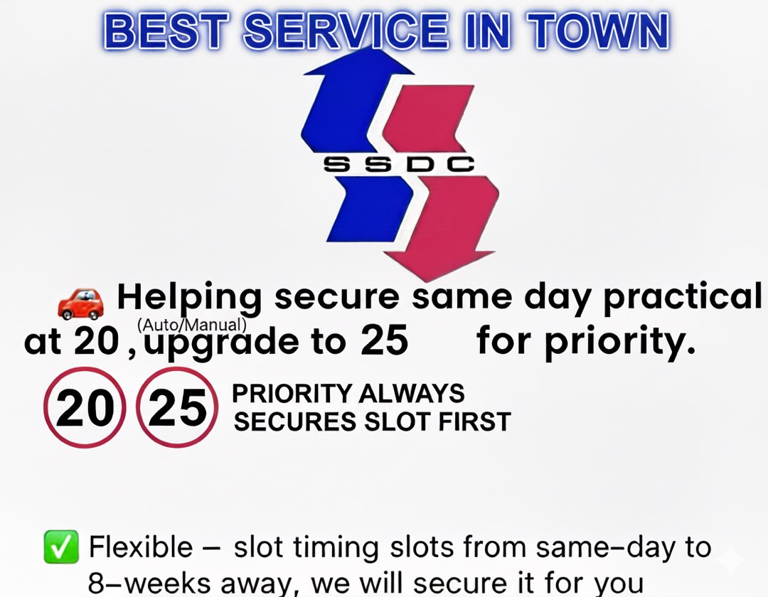 Ssdc practical lesson slot booking For Sale | Carousell Singapore