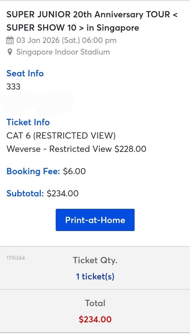 Super Junior Super Show 10 in Singapore - Cat 6, Tickets & Vouchers ...