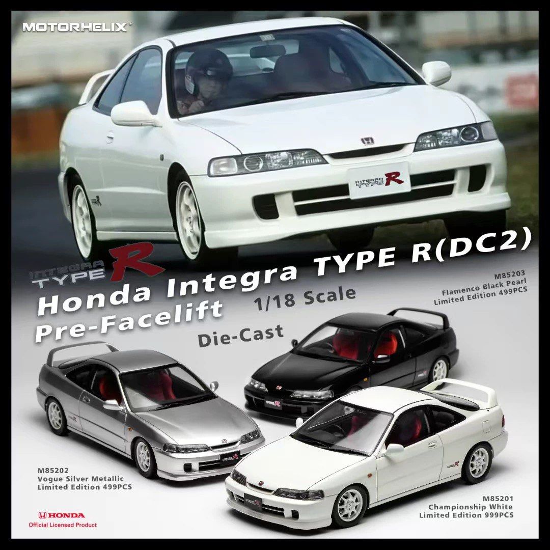 1/18 Motorhelix Honda Integra Type R (DC2) Pre Order not Autoart LCD Gt spirit Ottomobile JDM ...