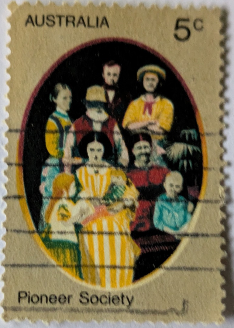 1972 Australia Pioneer Family 5c Stamp, Hobbies & Toys, Memorabilia ...