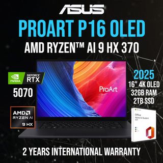 ASUS ProArt P16 RTX 4070 AMD Ryzen AI 9 HX 370 64GB LPDDR5x-7500 RAM 2TB SSD 16 inch 4k 60Hz ...