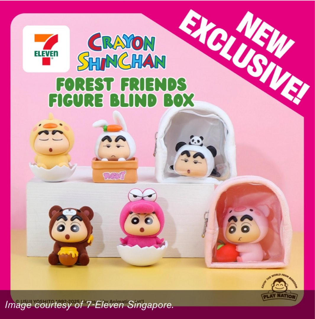 7-Eleven Crayon Shinchan Forest Friends Figure Blind Box, Hobbies ...