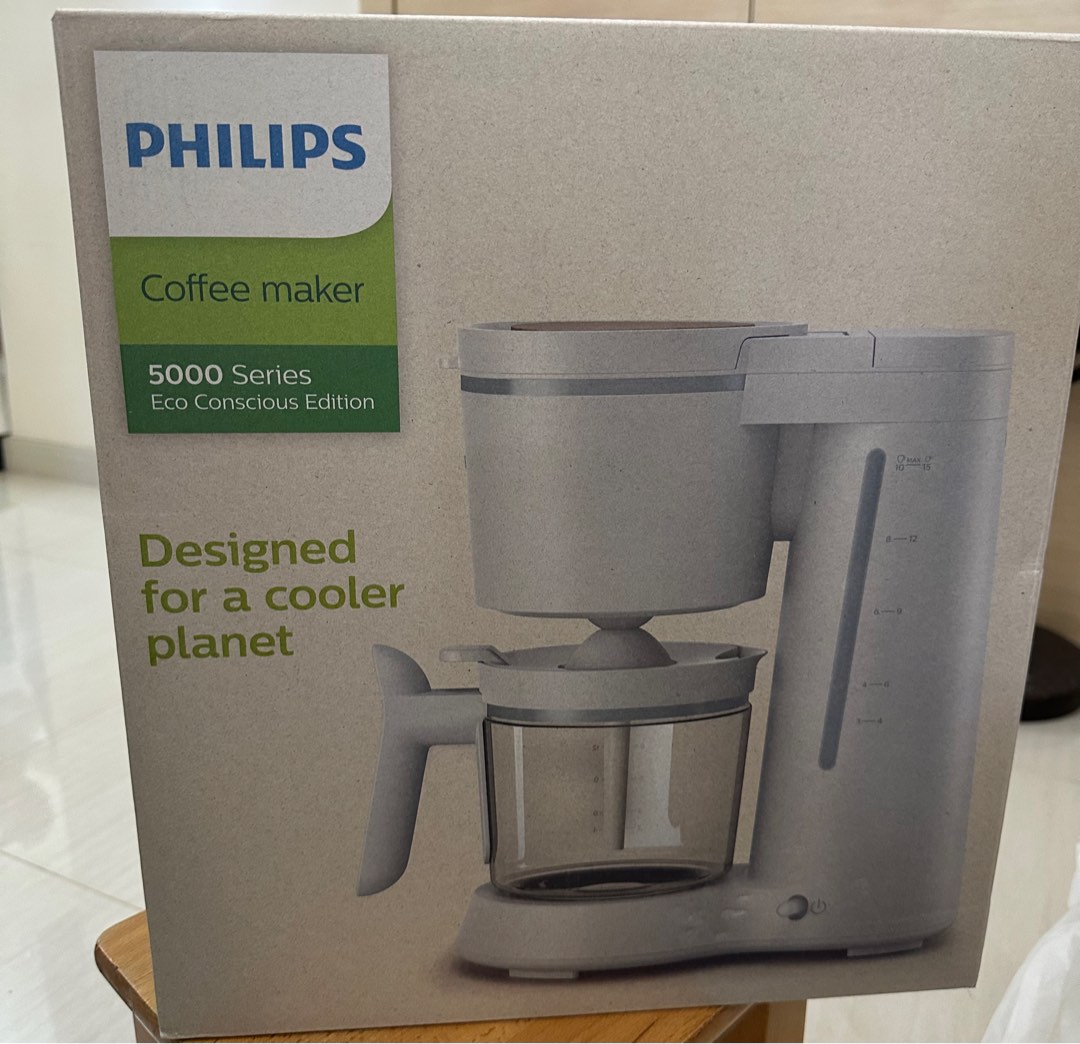 全新 飛利浦（Philips）5000 系列Eco Conscious Edition 滴漏式咖啡機, 家庭電器, 廚房電器, 咖啡機及咖啡壺 - Carousell