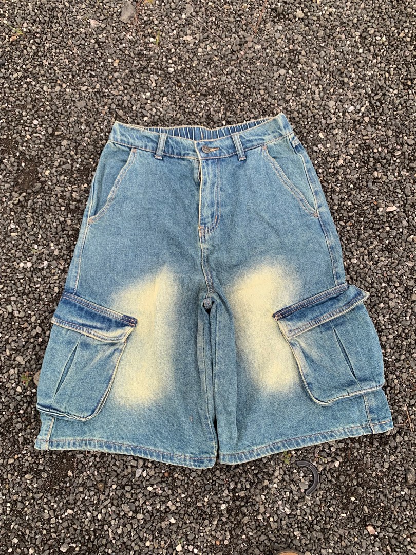 acid washed jorts, Men's Fashion, Bottoms, Shorts on Carousell