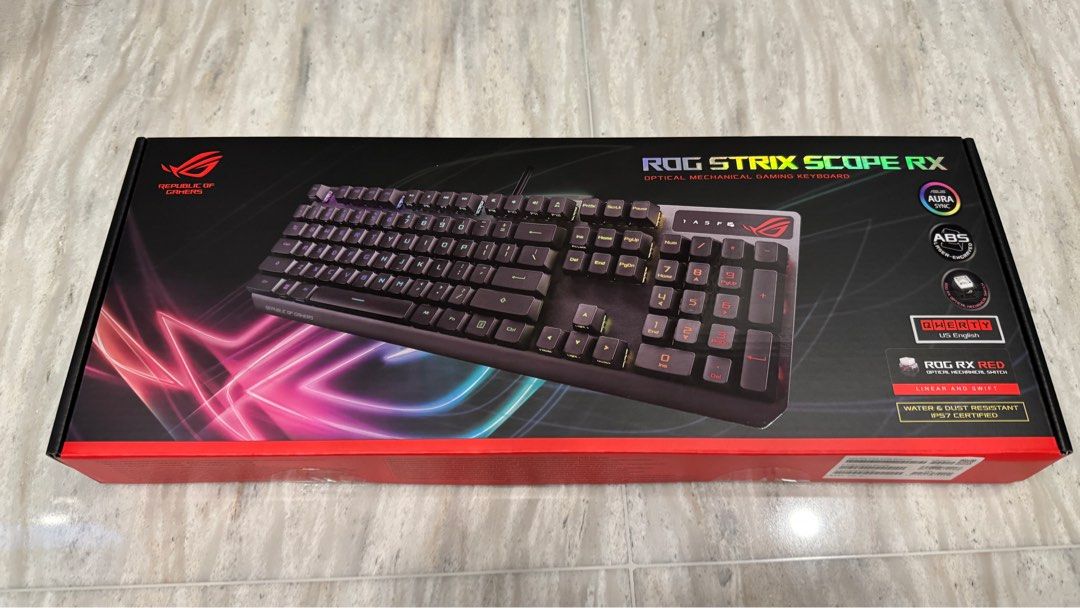 ASUS ROG Strix Scope RX Optical Mechanical Keyboard, Computers & Tech ...