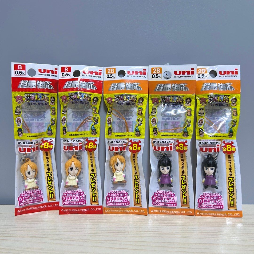 Bandai Uni Mitsubishi Pencil x One Piece Nami and Nico Robin Mini ...