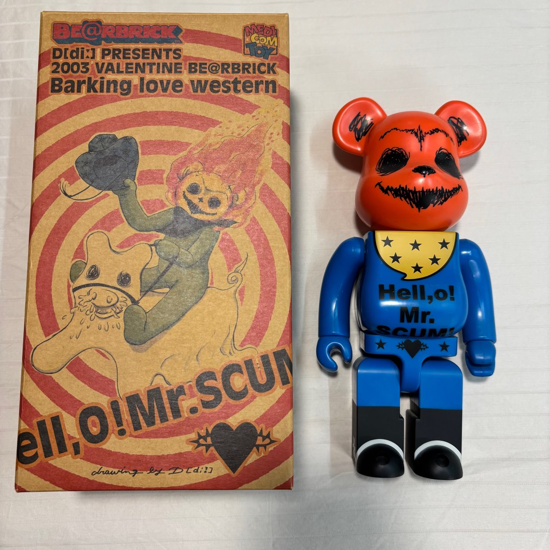 BEARBRICK 2003 Valentine Barking Love Western Mr. Scum, Hobbies & Toys ...