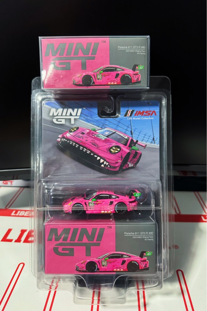 (Bundle) Mini GT Porsche 911 GT3 R Roxy 2023 ImSA AO racing 80, Hobbies ...