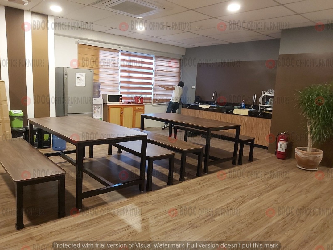 Customized Pantry Table - Fabric with Glass Office Partition - Steel ...