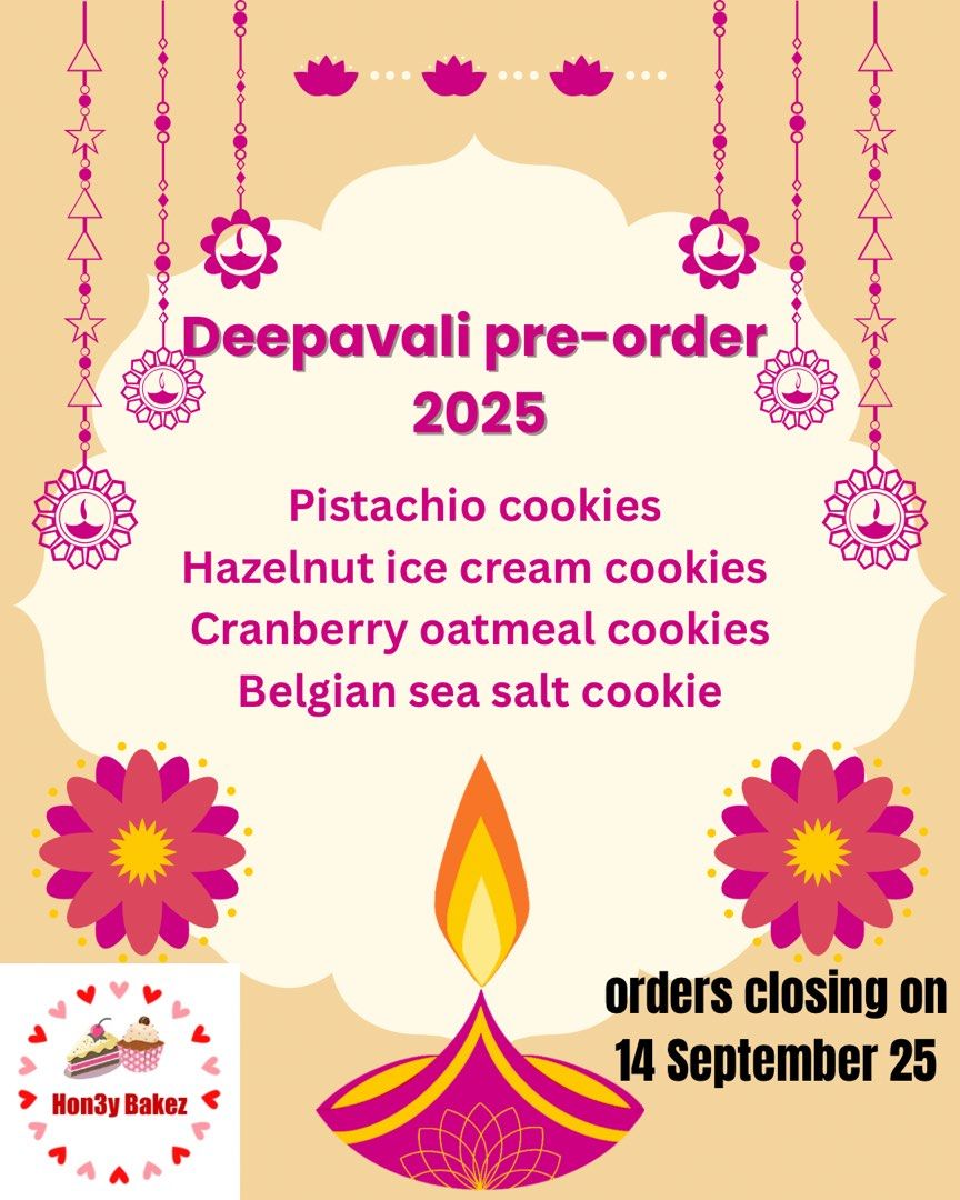 Deepavali cookies Pre-order 2025, Food & Drinks, Homemade Bakes on ...