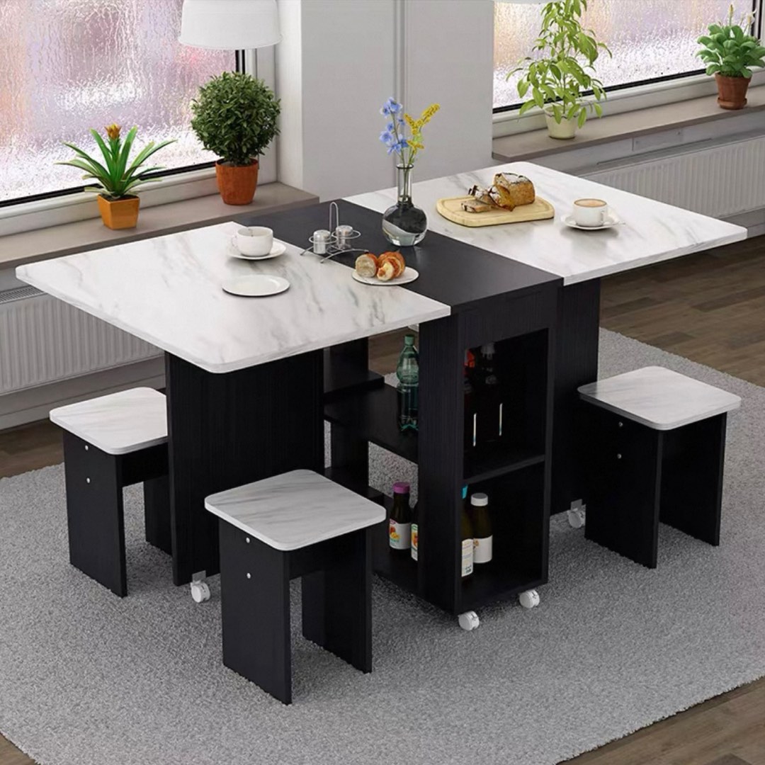Foldable Dining Table with Storage, Furniture & Home Living, Furniture ...