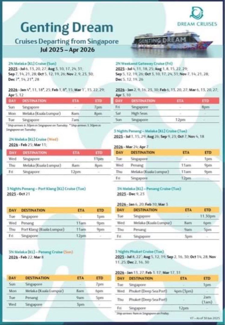 Genting Dream Cruise, Tickets & Vouchers, Flights & Overseas Attractions on Carousell