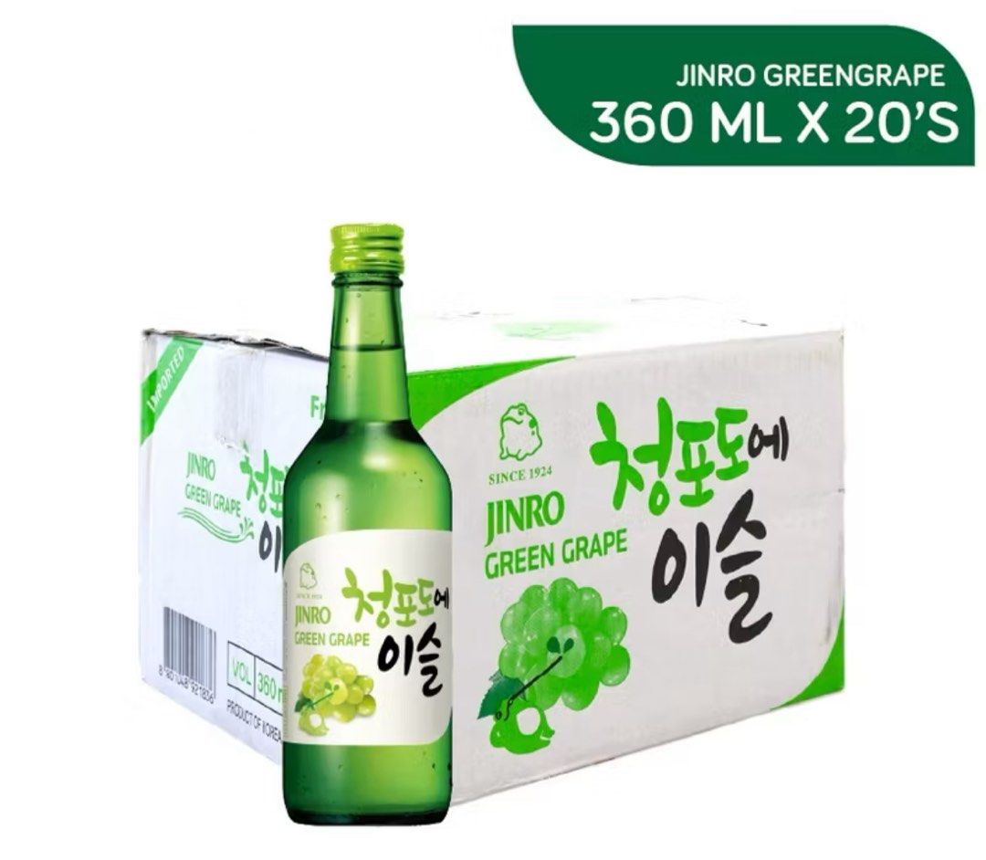 Jinro Green Grape Soju, Food & Drinks, Beverages on Carousell