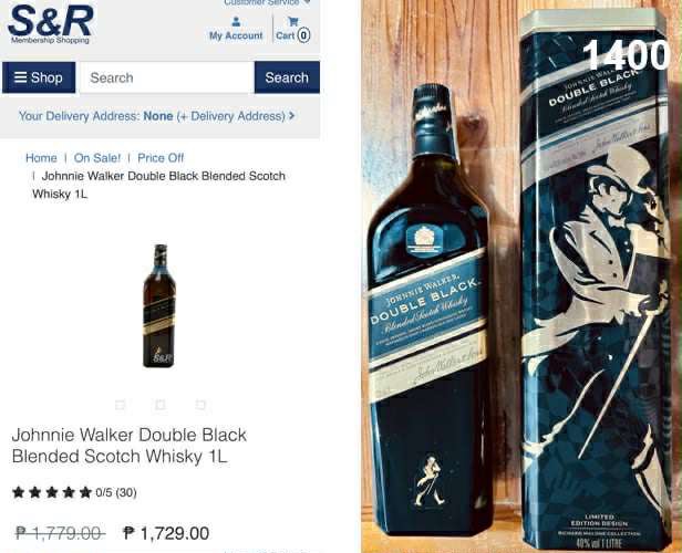 Johnnie Walker Double Black Label 1L, Food & Drinks, Beverages on Carousell