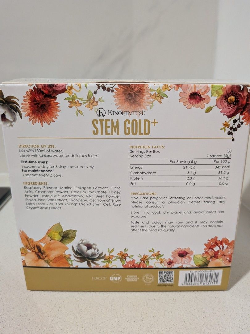 Kinohimitsu Stem Gold+ - New, Exp: Jan 2027, Health & Nutrition, Health ...