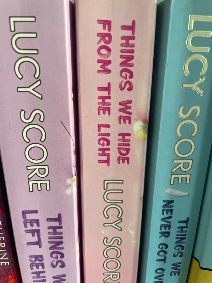 Lucy Score Books - Things We Hide, Never Got Over, Left Behind, Hobbies ...