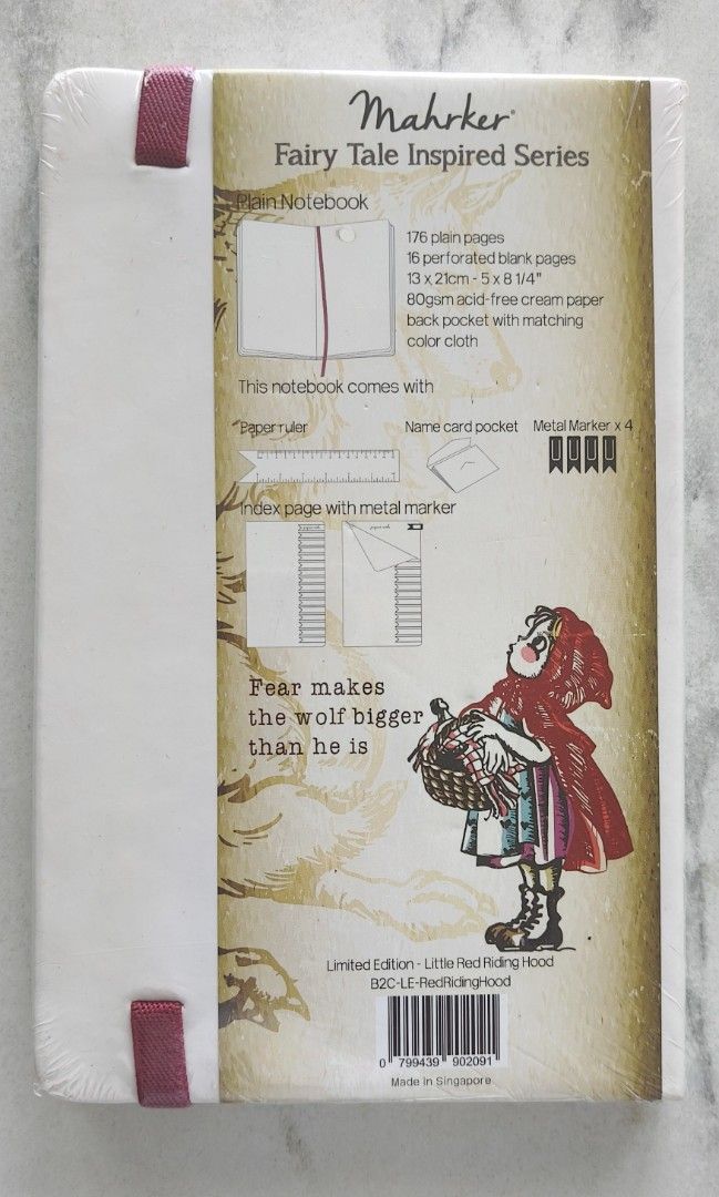 Mahrker Fairy Tale Inspired Series Little Red Riding Hood Notebook ...
