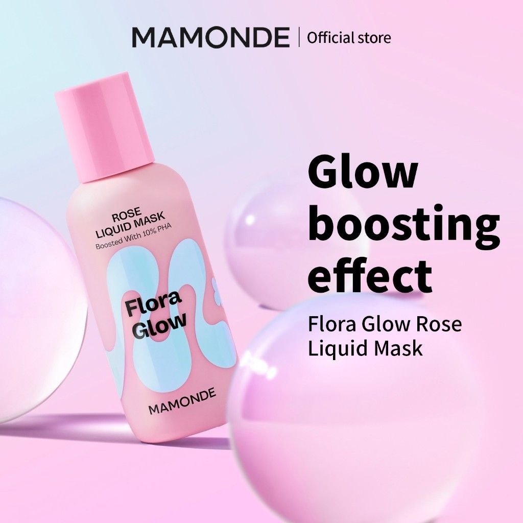 Mamonde floral glow rose liquid mask glow hydration PHA exfoliation ...