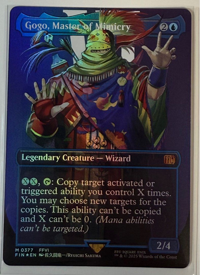 MTG FF Gogo, Master of Mimicry Borderless Foil, Hobbies & Toys, Toys ...