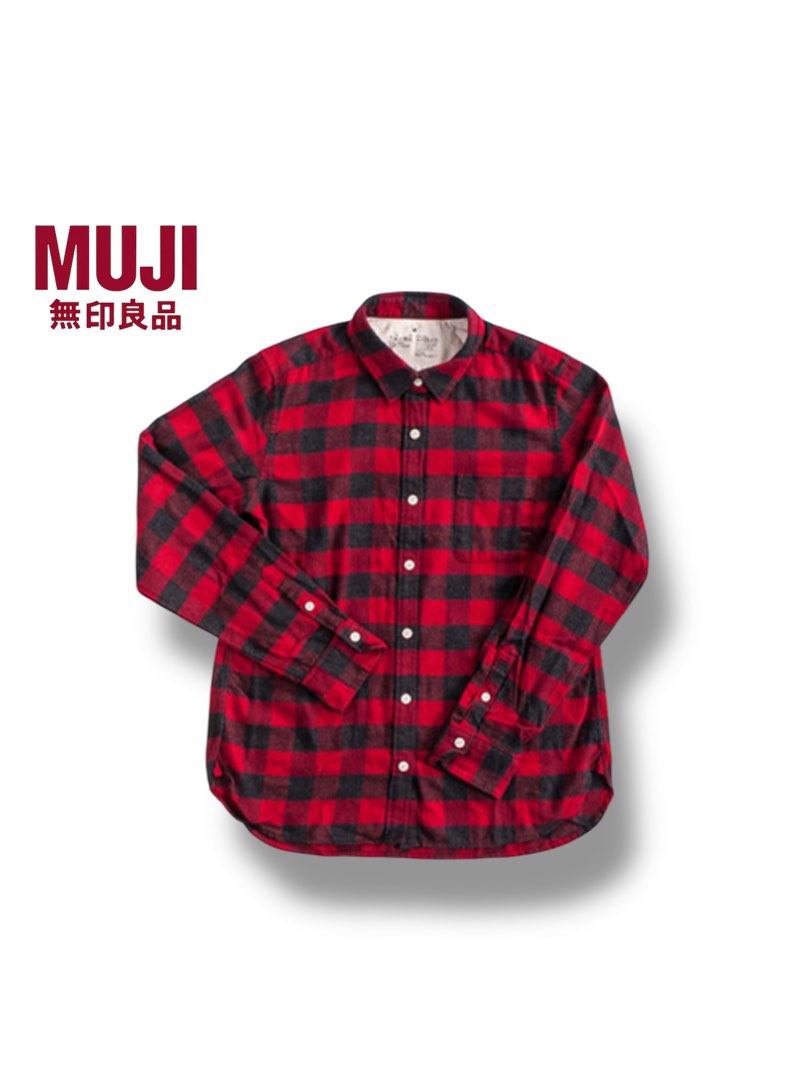 Muji Ladies Flannel shirt, Women's Fashion, Tops, Shirts on Carousell